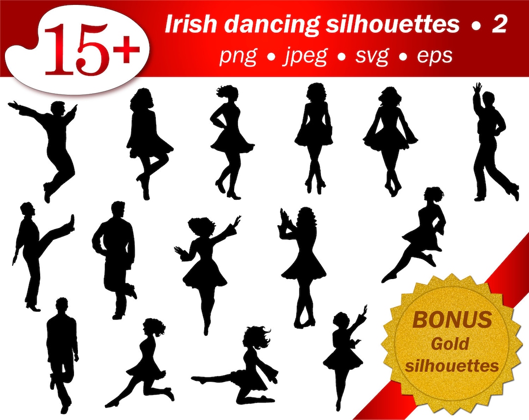 SVG Irish Dancer Silhouette. Silhouette Cameo Cricut People Silhouette ...