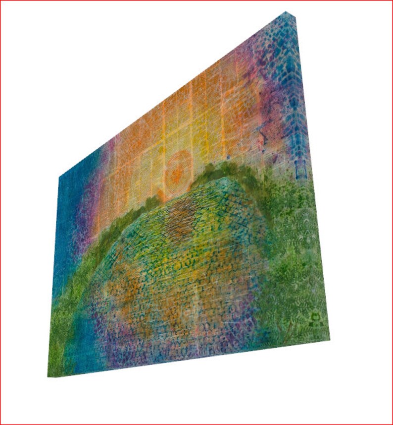 Sunset Circles - Mixed Media Paper Collage by Brenda Bennett - Gallery ...