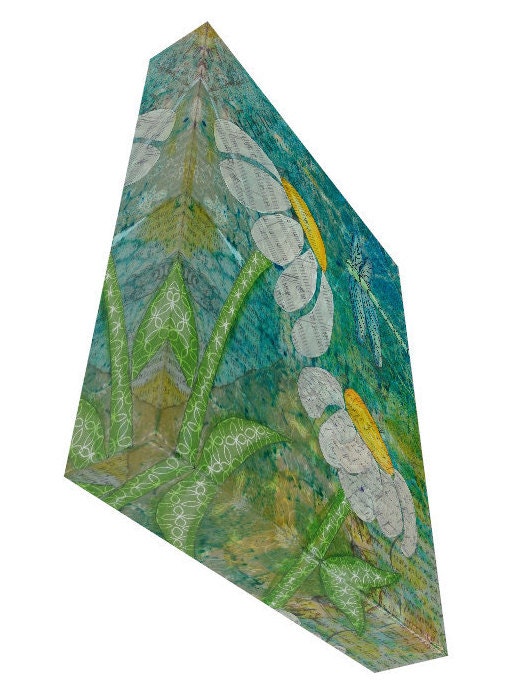 Dragonfly Aloft - Mixed Media Paper Collage by Brenda Bennett - Gallery ...