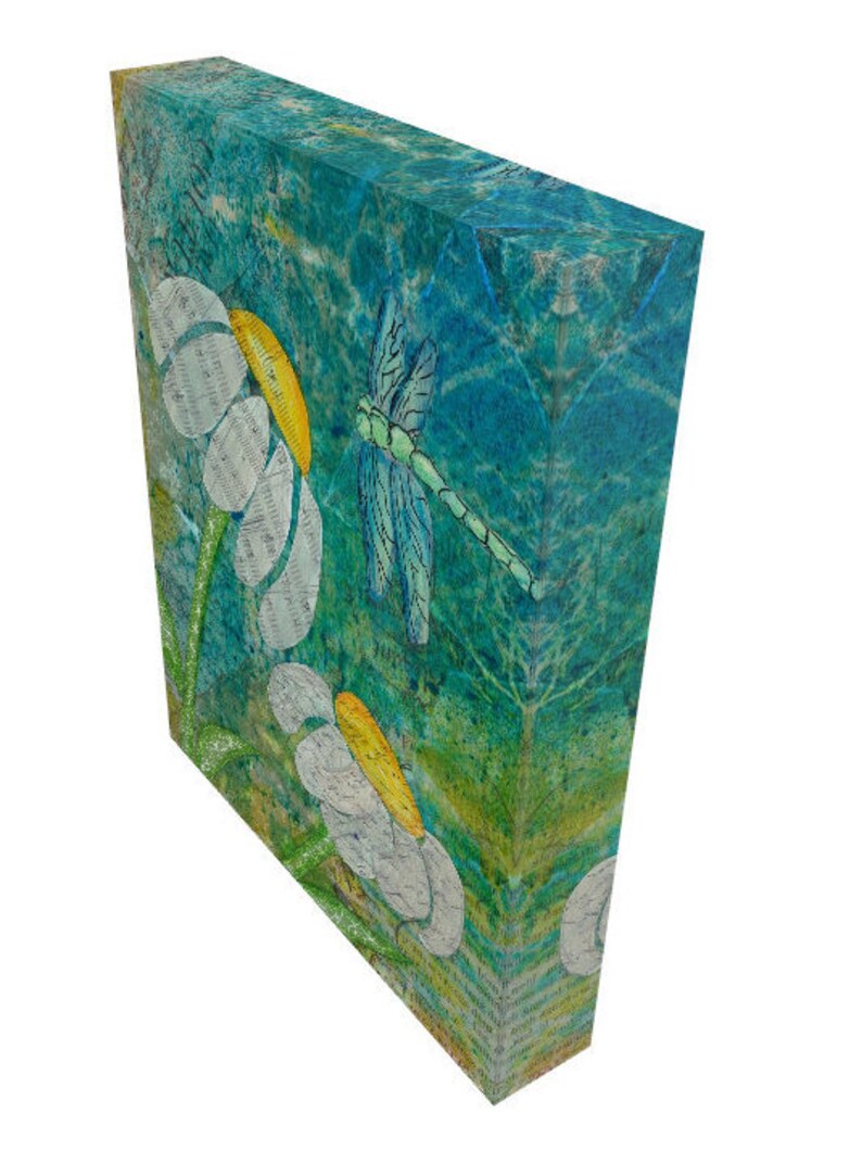 Dragonfly Aloft - Mixed Media Paper Collage by Brenda Bennett - Gallery ...