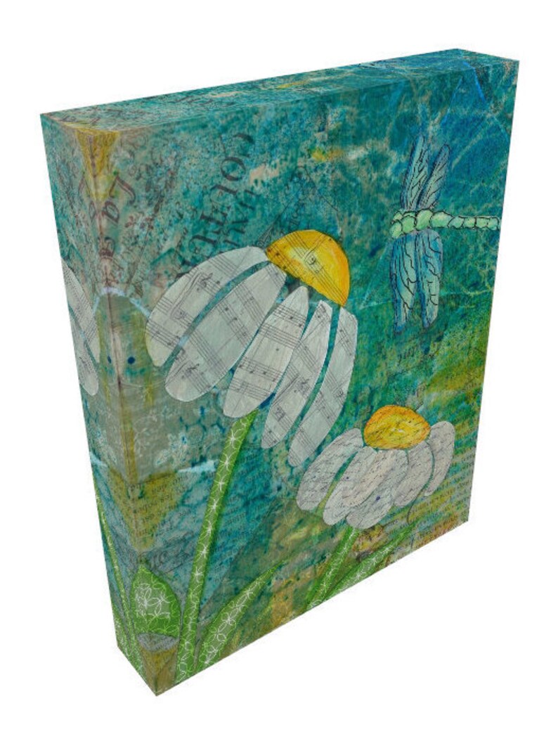 Dragonfly Aloft - Mixed Media Paper Collage by Brenda Bennett - Gallery ...