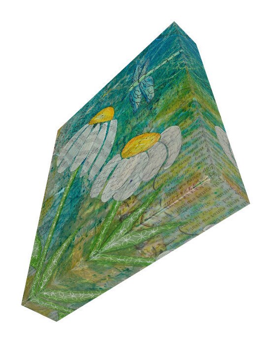 Dragonfly Aloft - Mixed Media Paper Collage by Brenda Bennett - Gallery ...