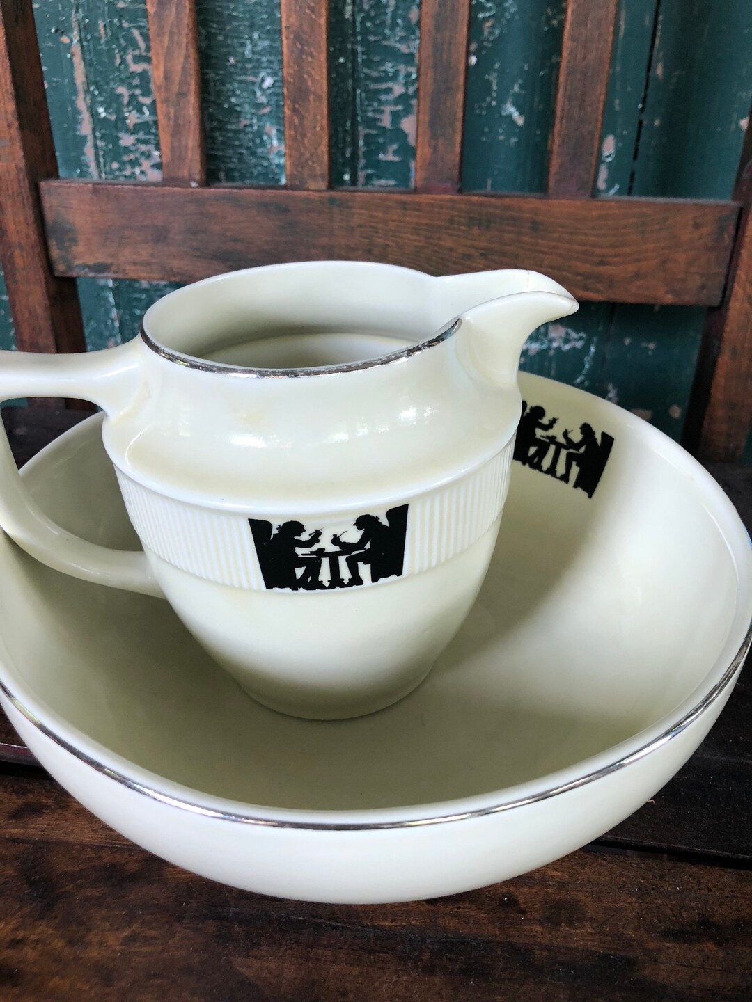 Hall Superior Quality Kitchenware Pitcher and Bowl Set Dining Serving ...