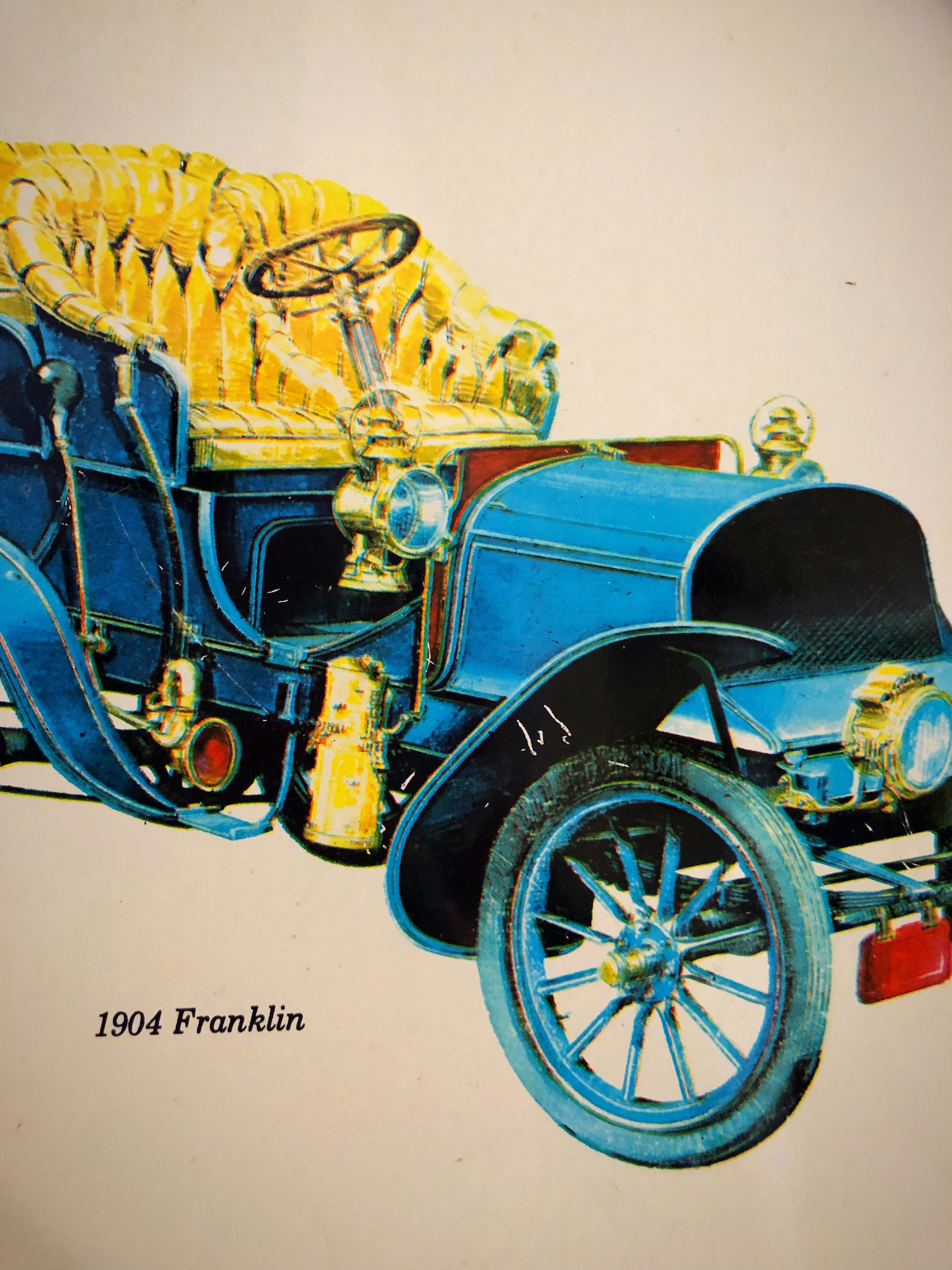 1904 Franklin & 1911 Ford Model T Antique Car Tin Serving | Decorative ...
