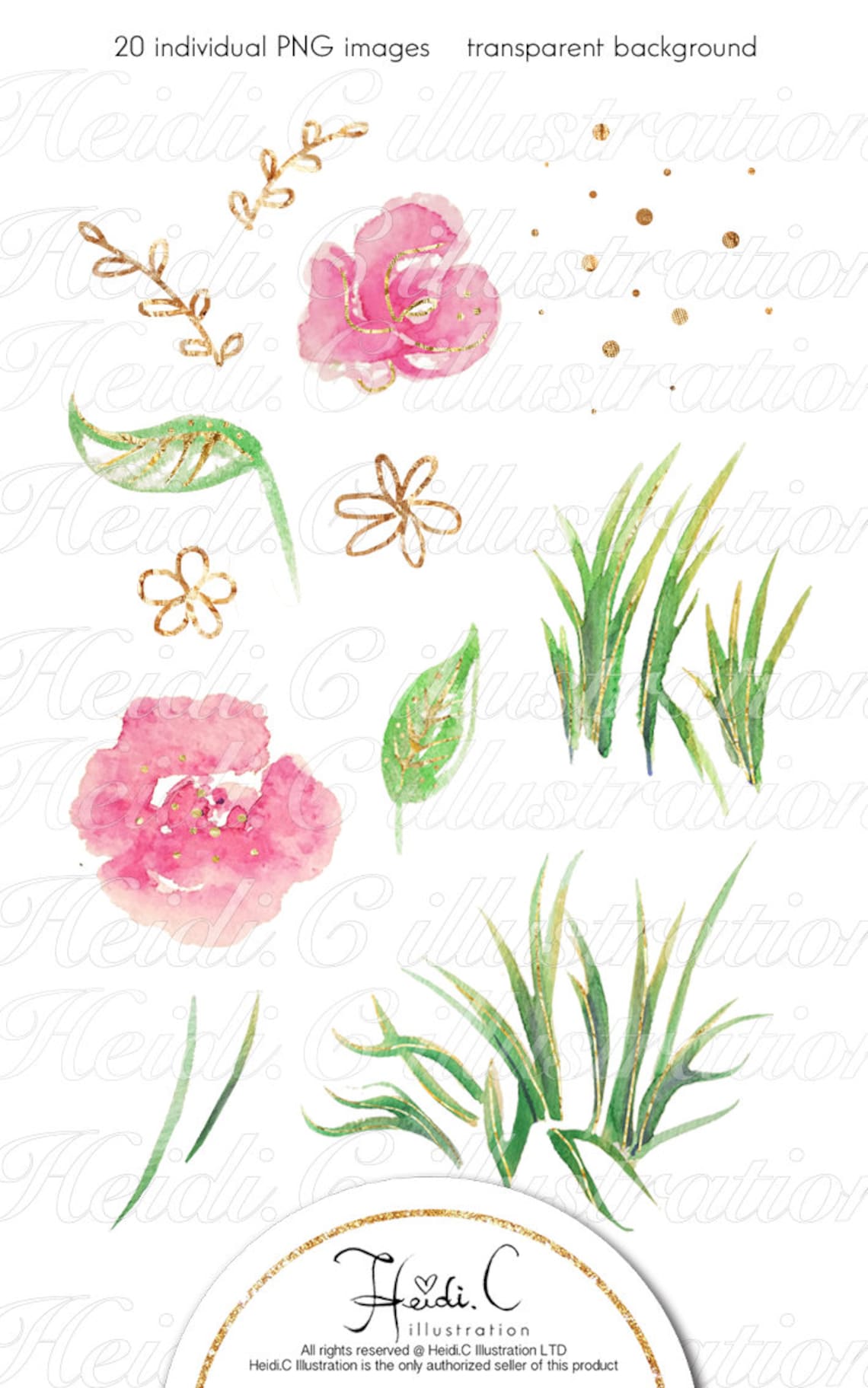 Watercolor Flowers Clipart Pink Flowers Mother's Day - Etsy