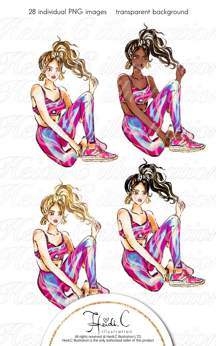 Workout Clipart Gym Fitness Clip Art Exercise Training - Etsy