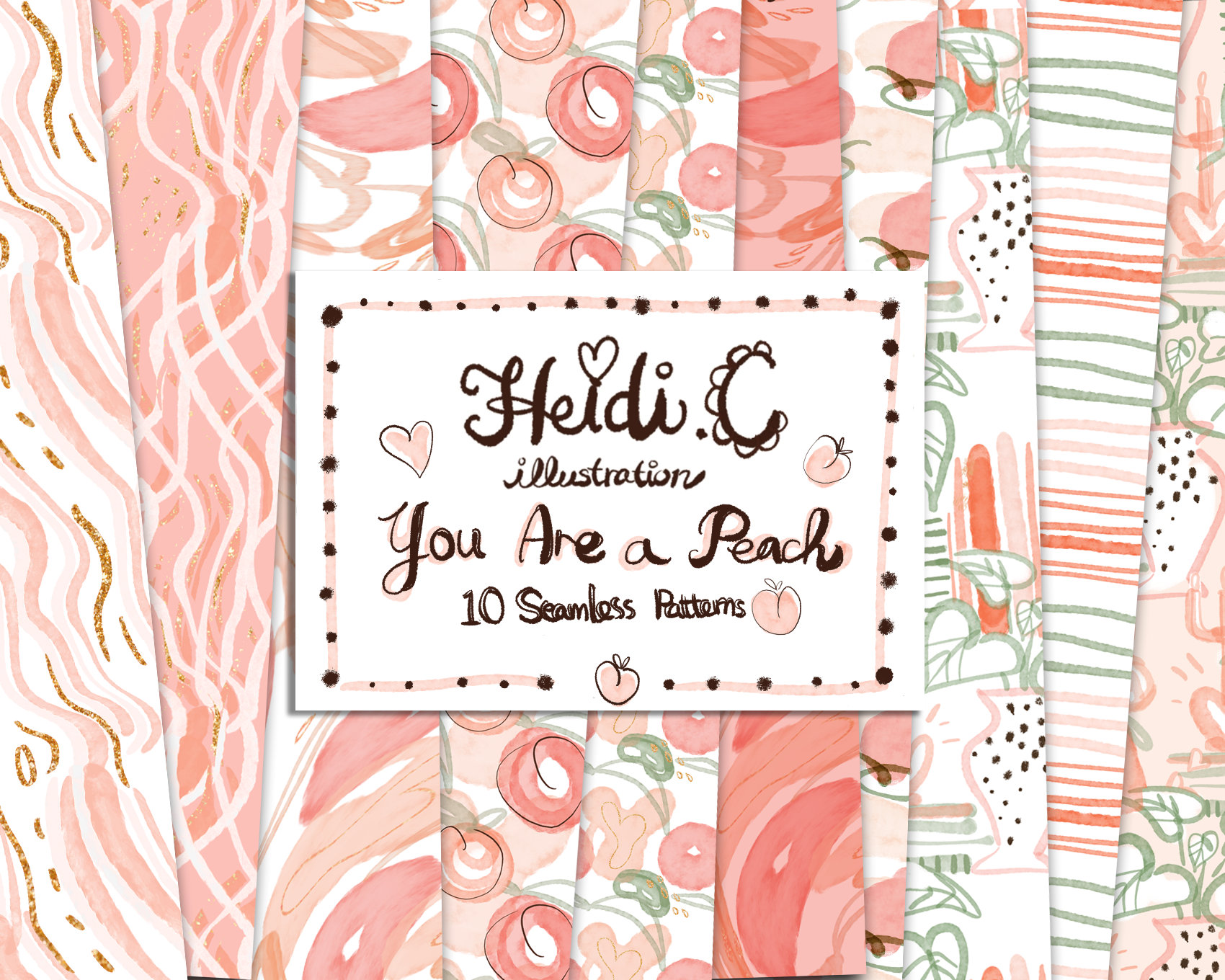 Peach digital papers peach digital paperPink digital | Etsy