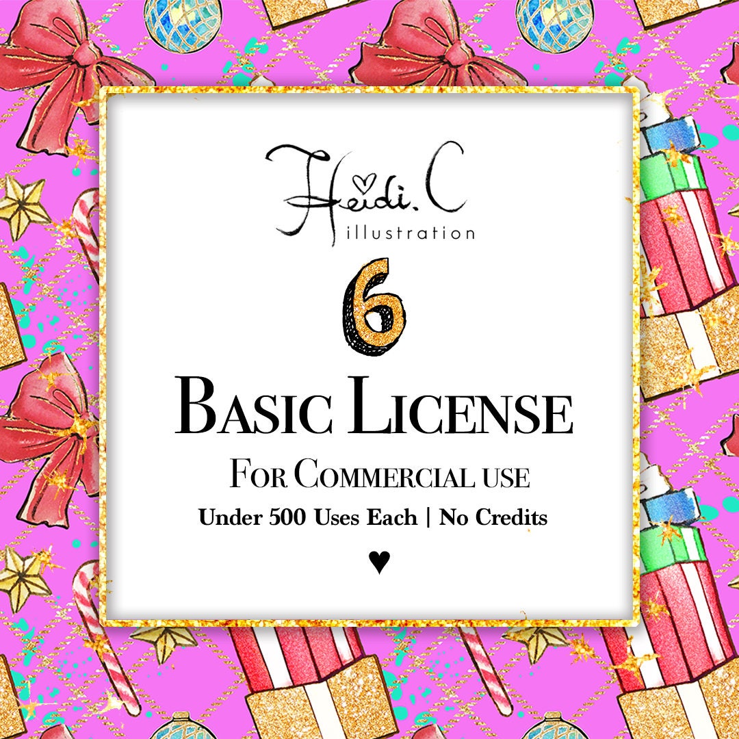 6 Basic Commercial Licenses Bundle for Commercial Use of Clipart ...