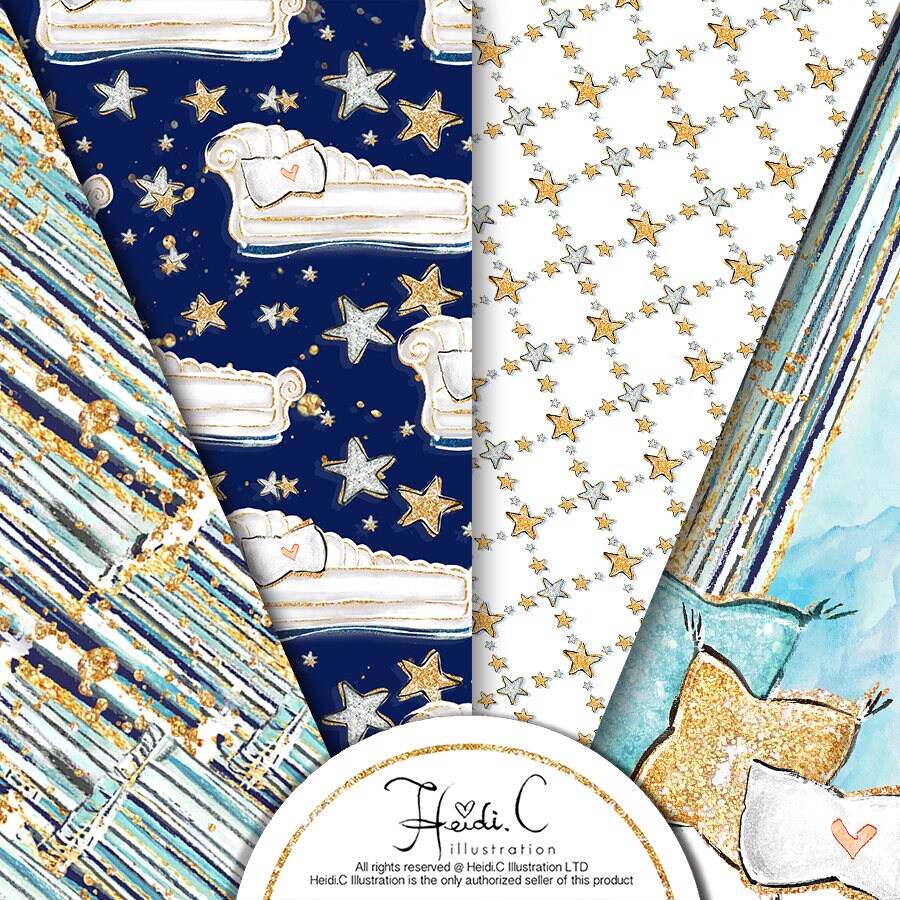 Winter Digital Paper Snowflakes Clipart Winter Background Snow - Etsy