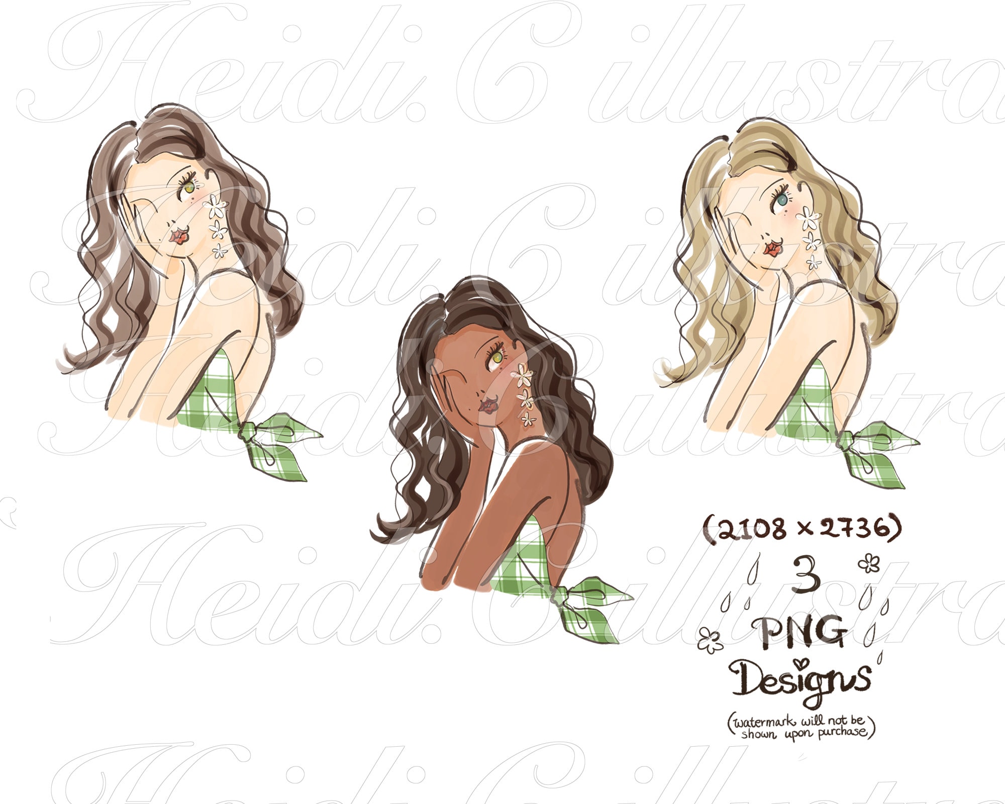 Fashion Clipart Summer Girl Clipart Spring Planner Clipart - Etsy UK