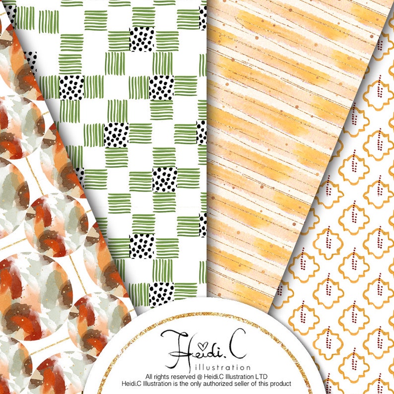Summer Digital Papers Boho Patterns Download Background Exotic - Etsy