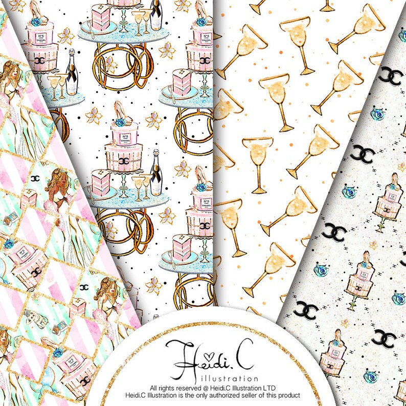 Birthday Party Digital Paper Happy Birthday Hand Painted - Etsy