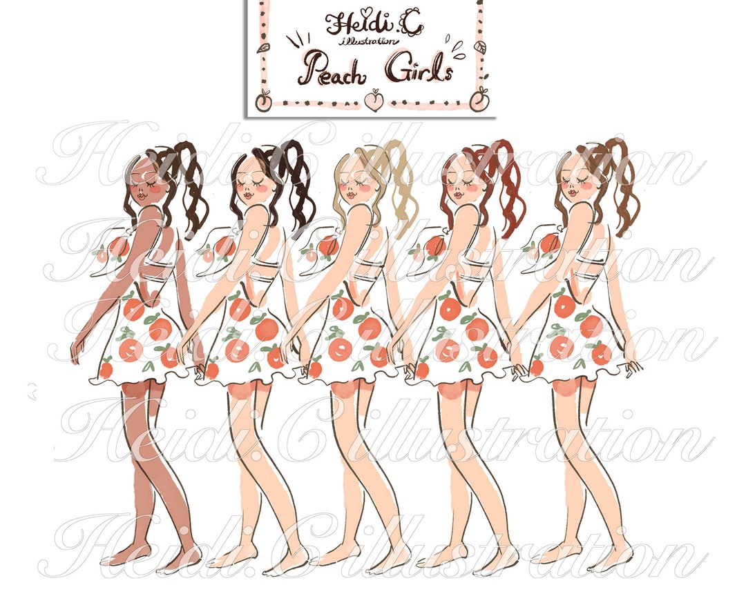 Fashion Clipart, Summer, Girl Clipart, Spring Planner Clipart, Fashion ...