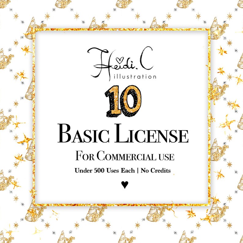 10 Basic Commercial Licenses Bundle for Commercial Use of - Etsy