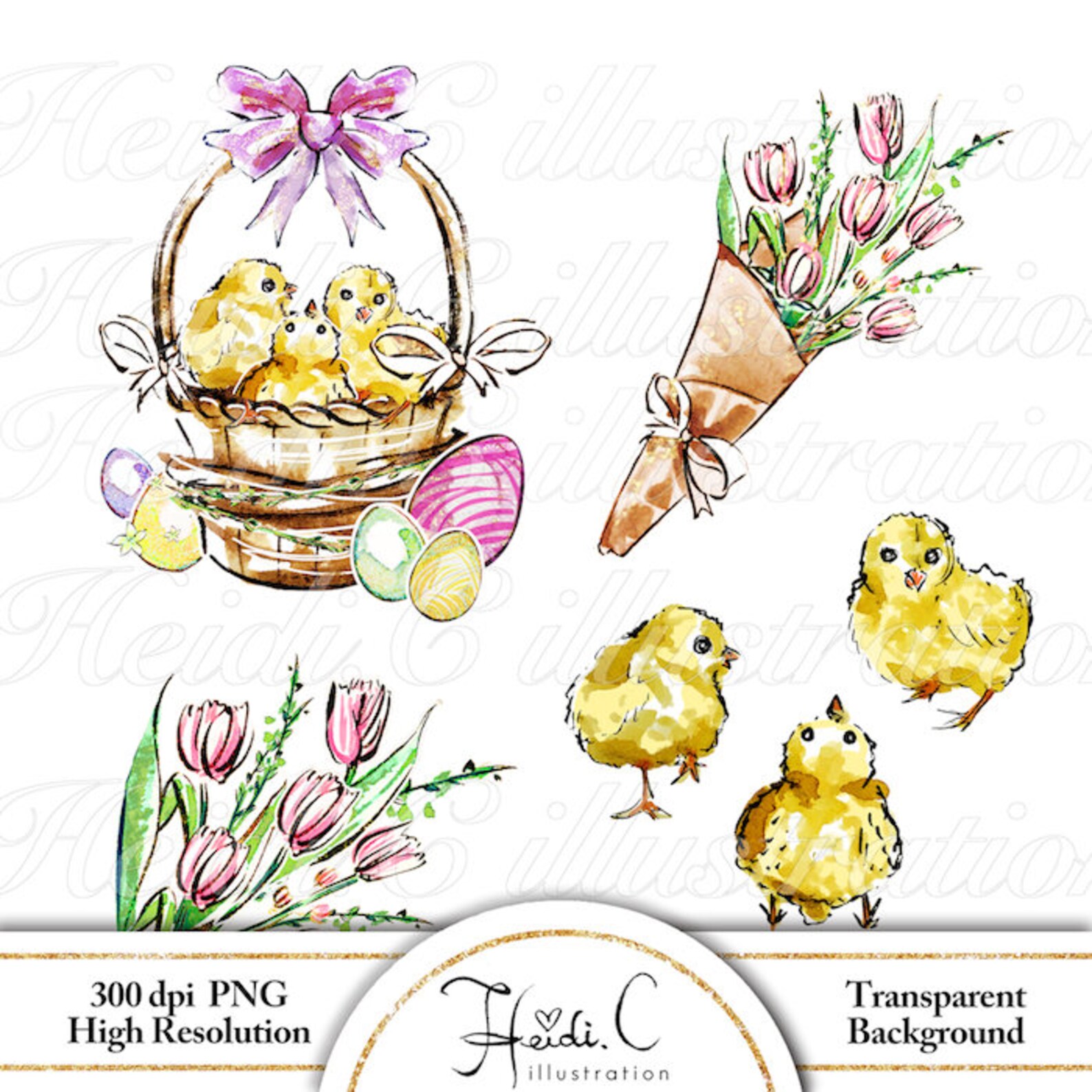 Easter Egg Clipart Easter Watercolor Clipart Spring Clipart - Etsy