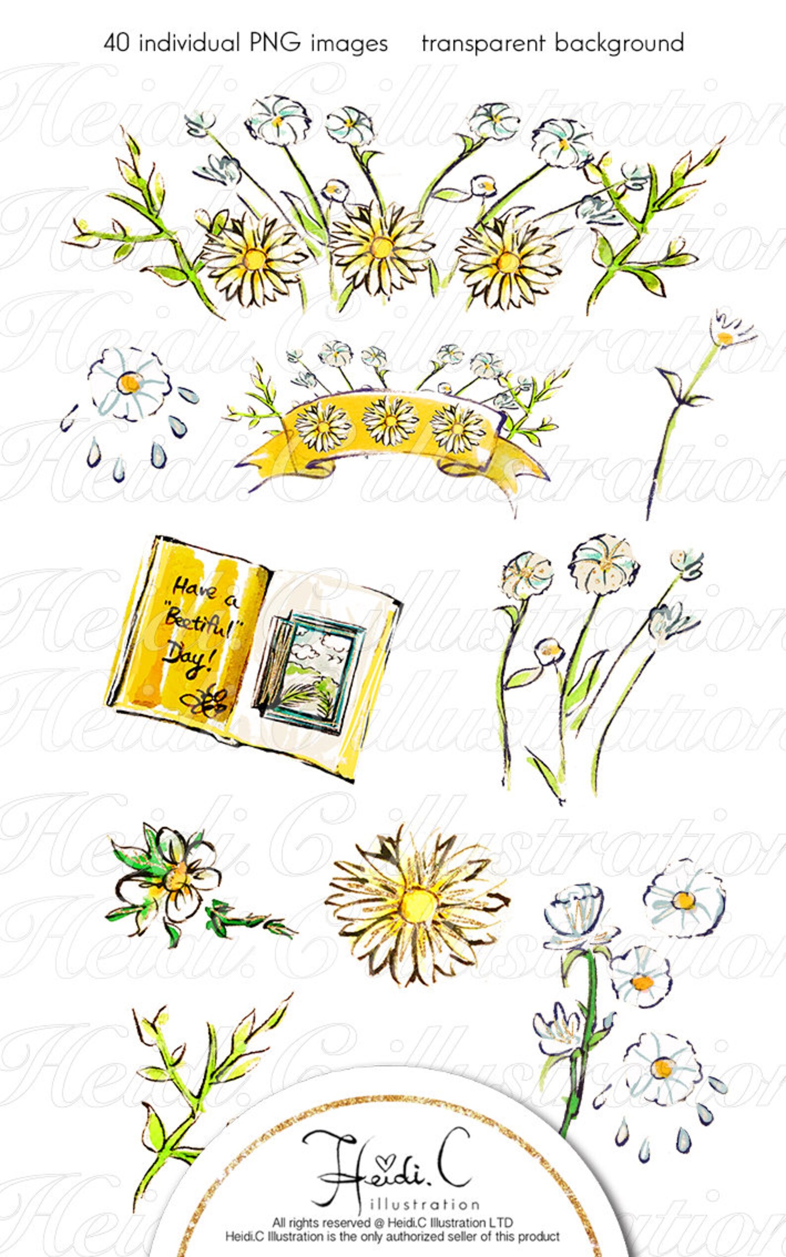 Bee Clipart Fashion Clip Art Daisy Clipart Honey Clipart - Etsy