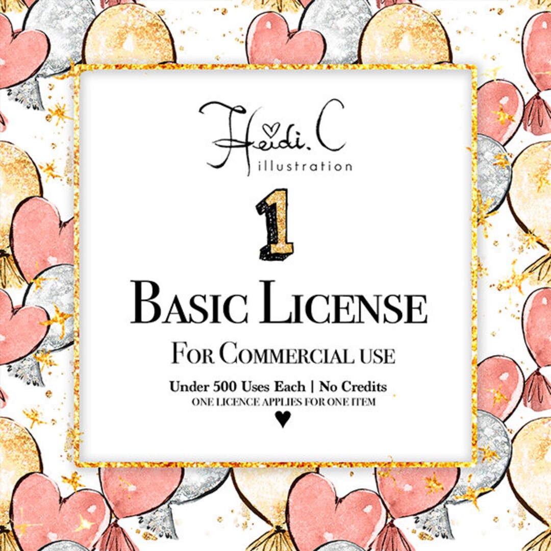1 Basic Commercial Licenses Bundle for Commercial Use of Clipart ...