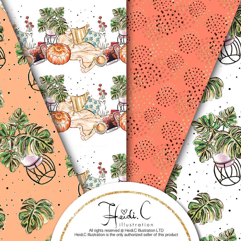Summer Digital Papers Boho Patterns Download Background Exotic - Etsy