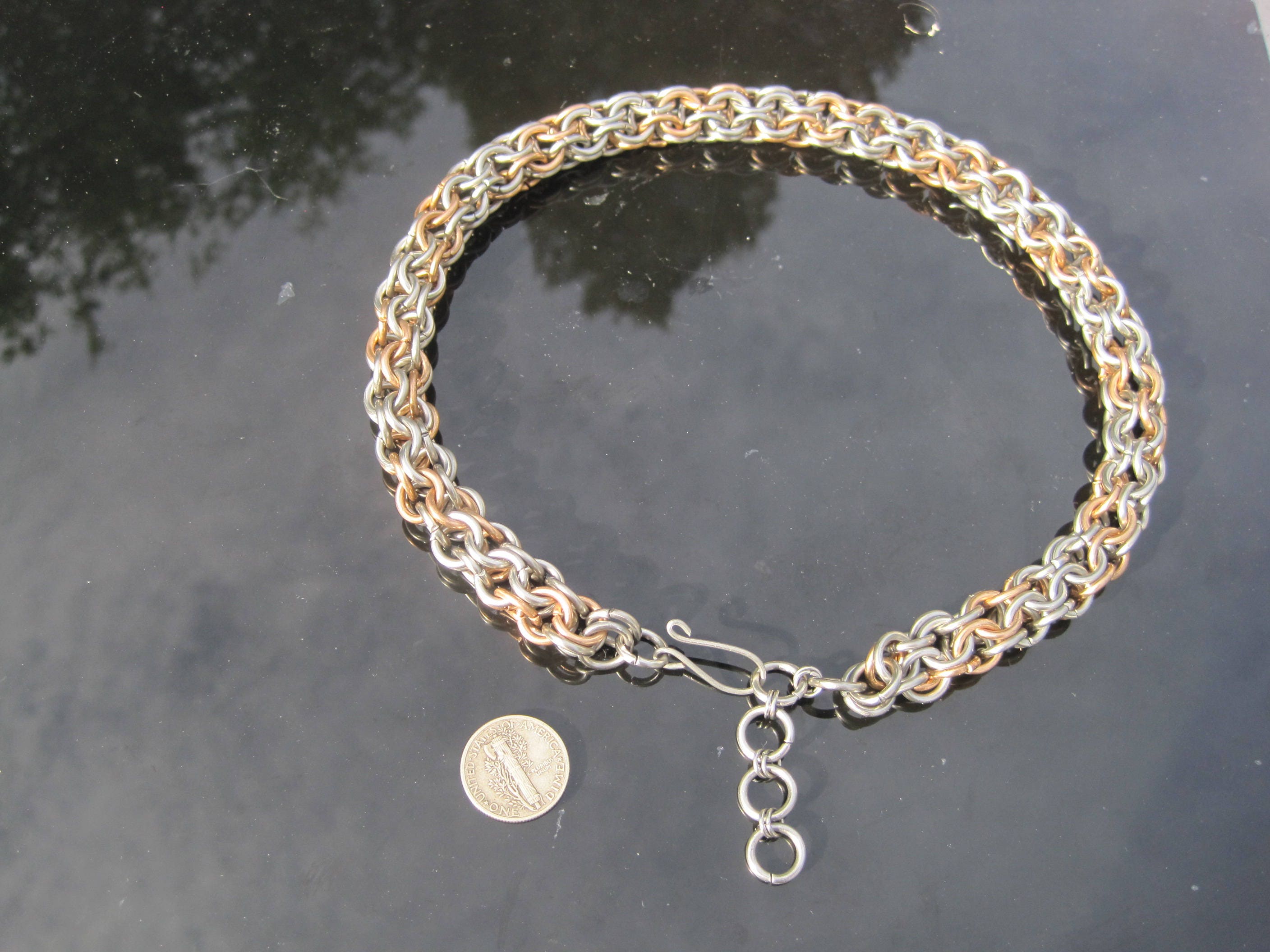 Mens Thick Choker Chain Masculine Chainmail Necklace - Etsy
