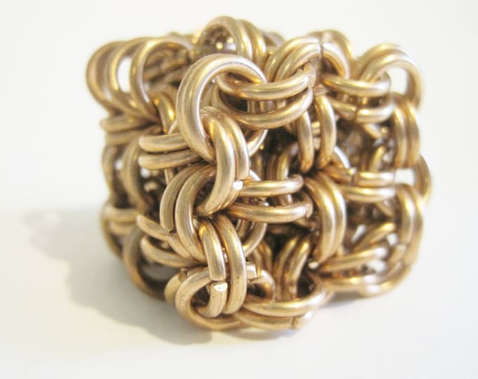 Chainmail Cube Brass 6x6 - Etsy