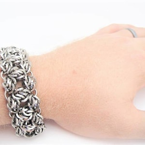 Four Winds Bracelet Thick Chain Bracelet Steel Chain Maille Chunky ...