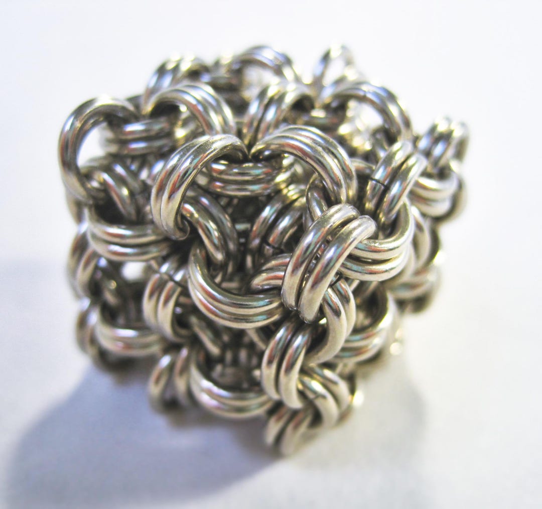 1" Metal Chainmail Cube Fidget - Etsy