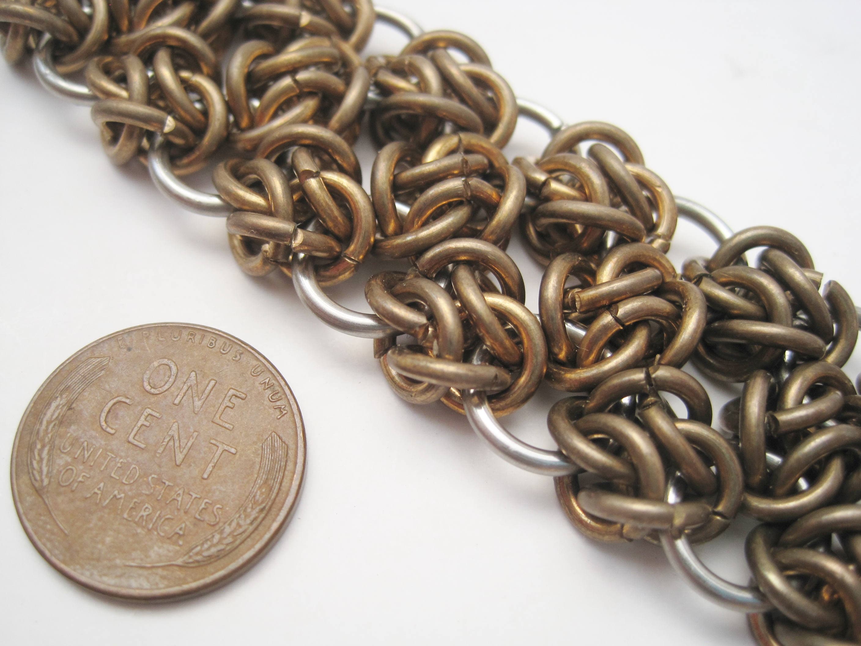 Four Winds Bronze Chainmaille Bracelet - Bronze Link Chain - Brown ...