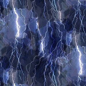 Crackling Lightning Bolts Storm Cotton Fabric Timeless Treasures Aurora ...