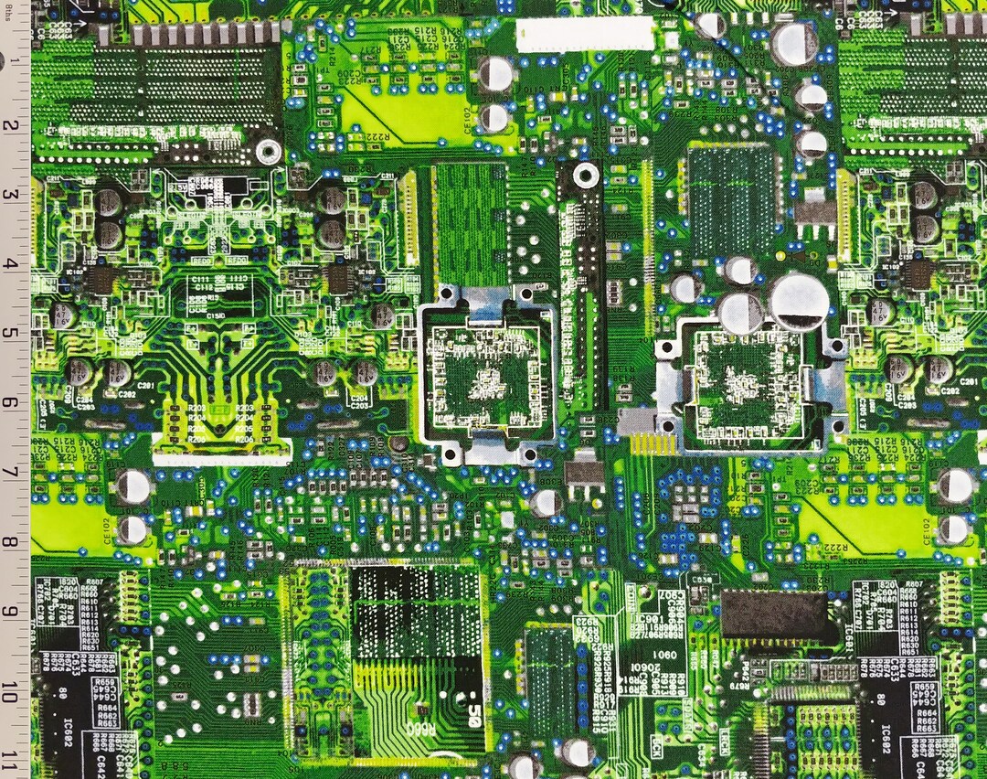 Circuit PC Board Computer Nerd Cotton Fabric Timeless Treasures Math ...
