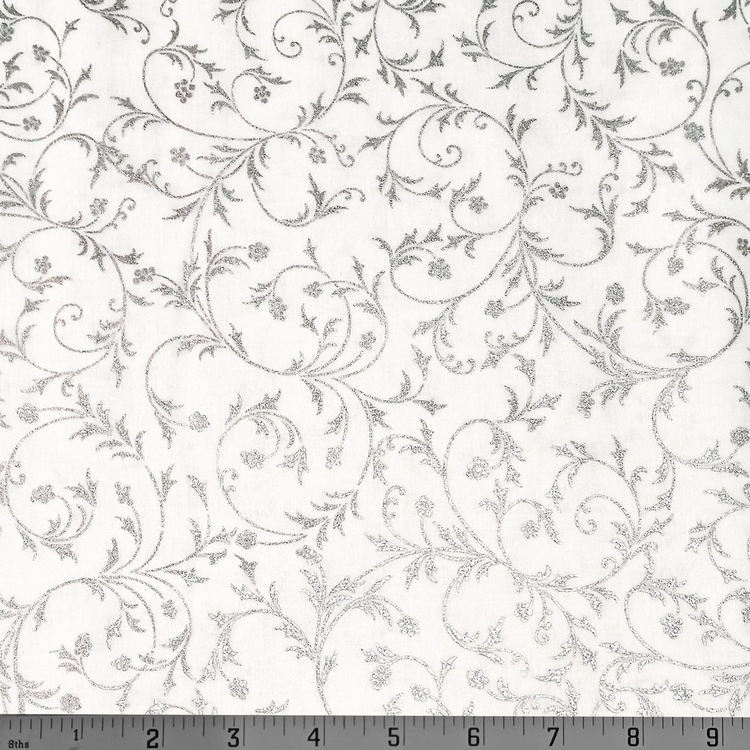 Robert Kaufman Holiday Flourish Snow Flower Cotton Fabric Christmas ...