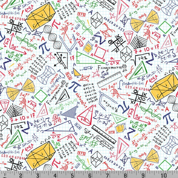 Math Fabric - Etsy