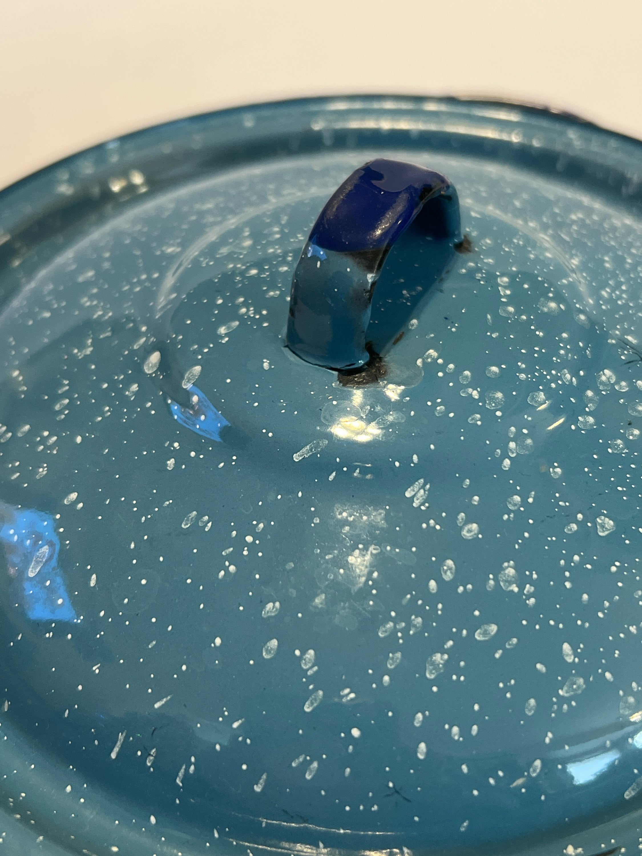 Vintage Enamel Ware Granite Ware Light Blue White Speckled 2 1/2 X 7 1/ ...