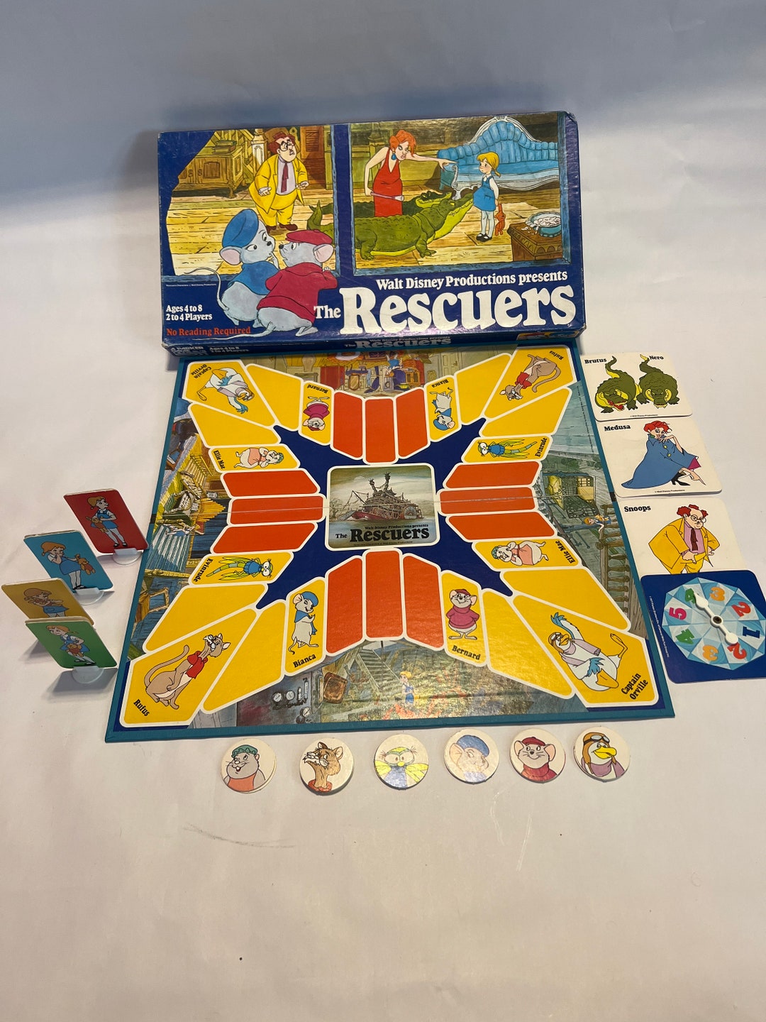 Vintage 1977 Walt Disney the Rescuers Board Game Complete 2-4 Players ...