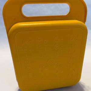 Vintage 1987 Tupperware Stencils and Yellow Case Kids Children Learning ...