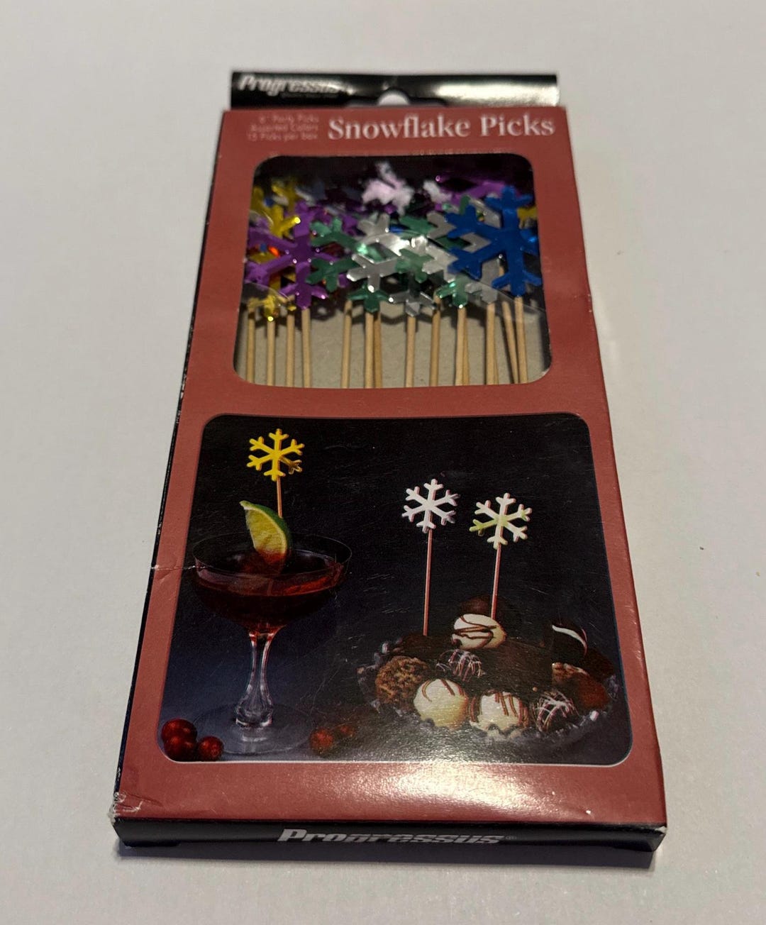 Vintage Progressive Christmas Picks 6” Tall Set of 15 Metallic Multi ...