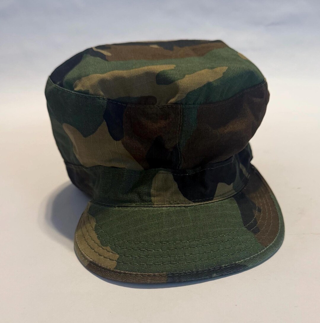 Vintage Military Camouflage BDU Hat 7 3/4 X-large Fold Down Flap - Etsy