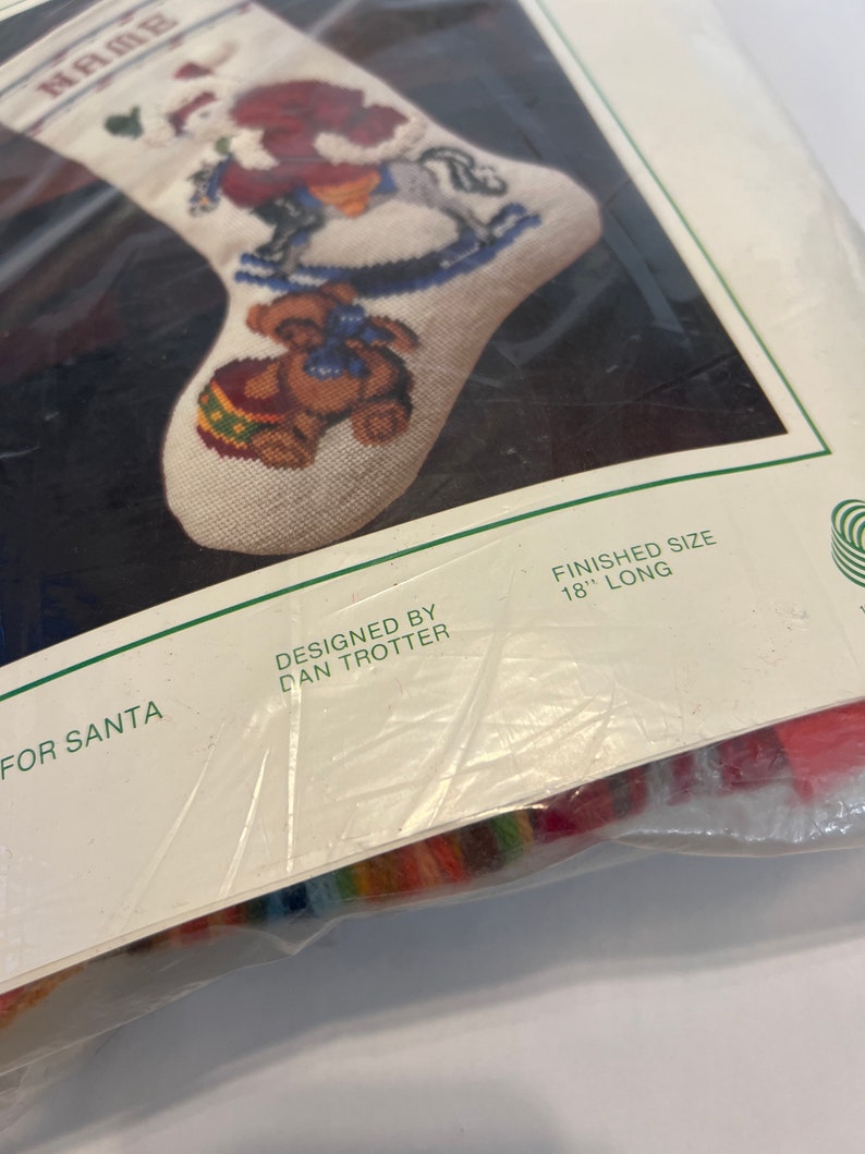 Vintage Sunset Needlepoint Stocking Kit Playtime for Santa - Etsy