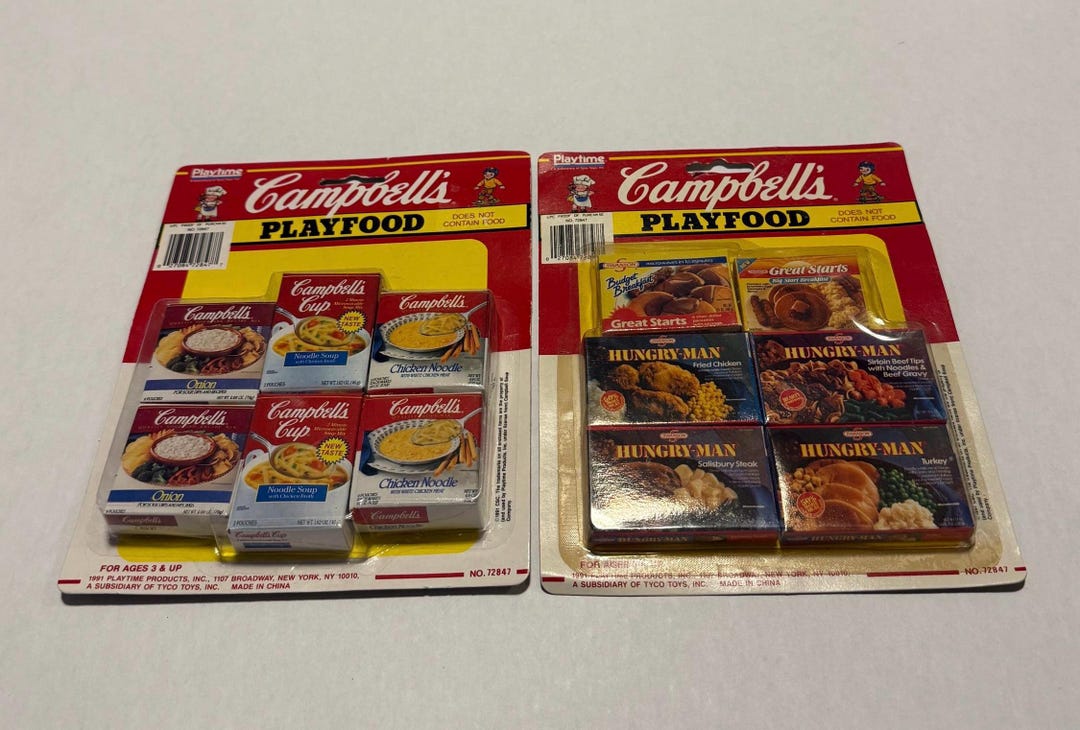 Vintage 1991 Playtime Campbell’s Playfood Soups Hungry Man Swanson - Etsy