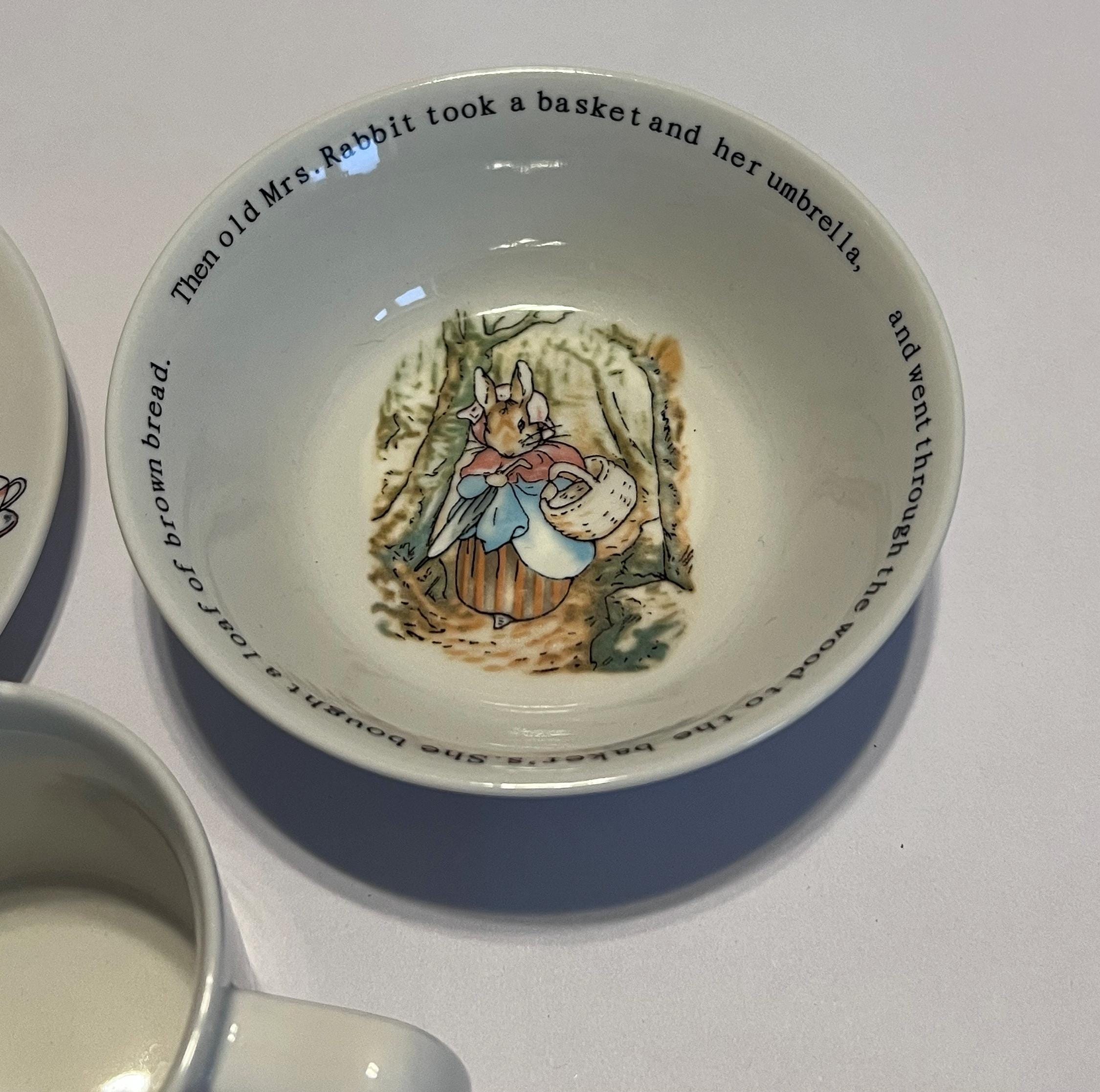 Vintage Wedgwood China Beatrix Potter Peter Rabbit Child’s Set Plate ...