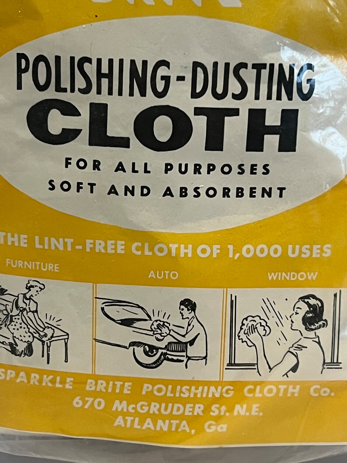 Vintage Sparkle Brite Polishing-dusting Cloth Soft Absorbant Multiple ...