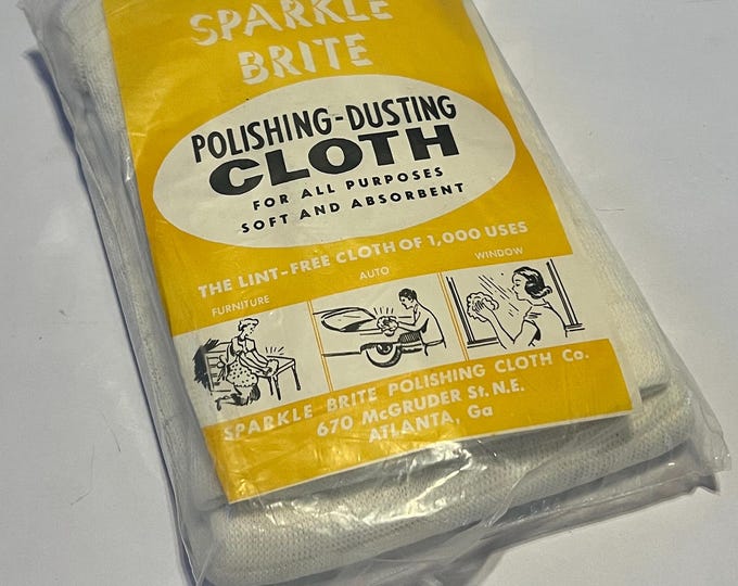 Vintage Sparkle Brite Polishing-dusting Cloth Soft Absorbant Multiple ...