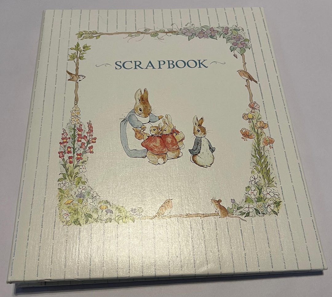 Vintage 1990 Beatrix Potter Peter Rabbit Scrapbook Blank 30 Pages C.R ...