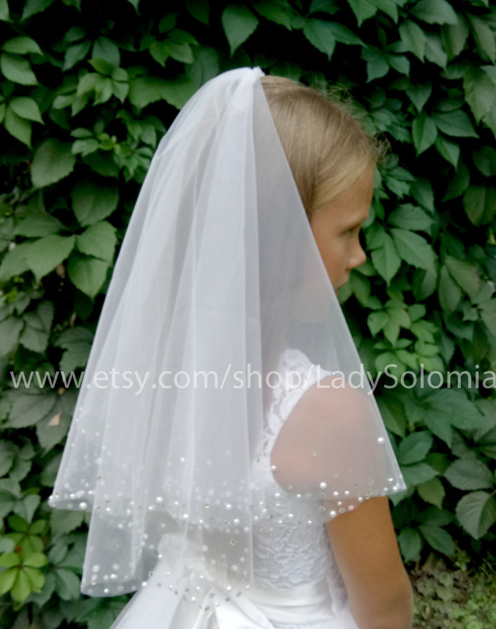 First Communion Veil, Holy Communion, Mantilla Communion, Little Girls ...