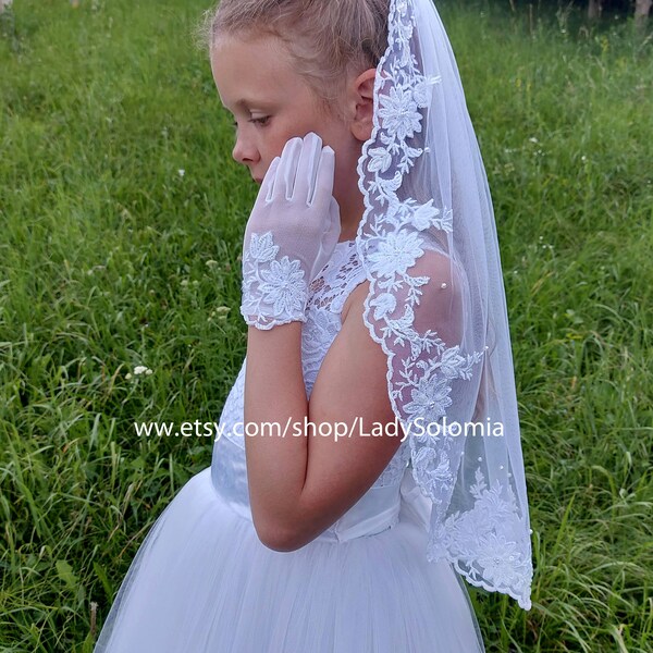 First Communion Veil - Etsy