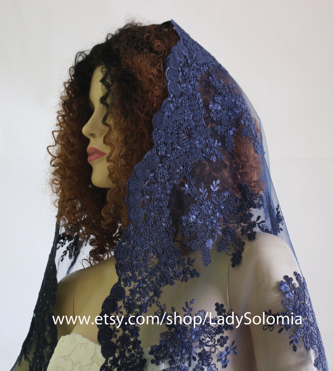 Chapel Veil Catholic Floral Wrap Veil Lace Religious - Etsy
