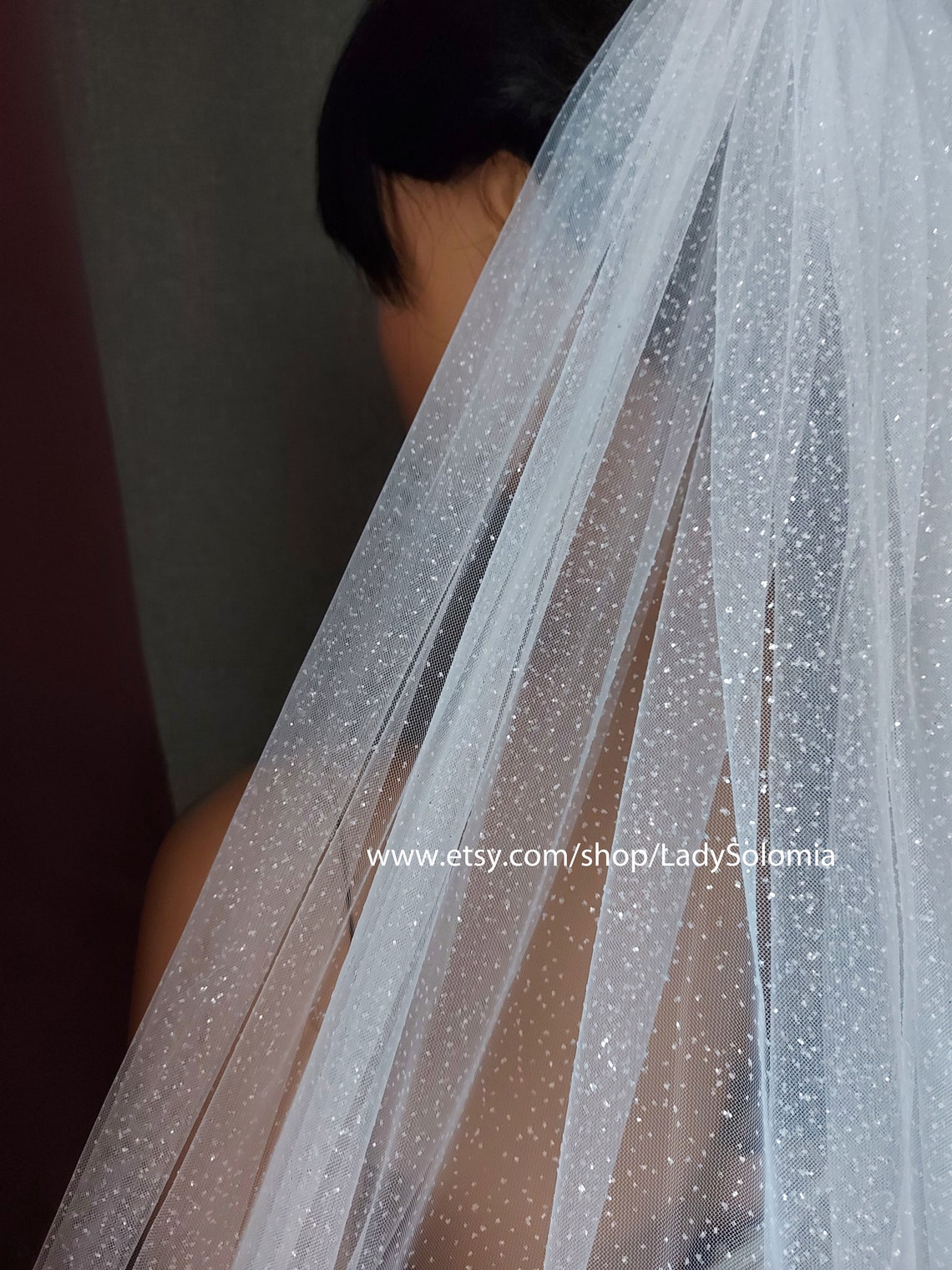 Shimmer Veil Sparkle Veil Simple Glitter Veil - Etsy