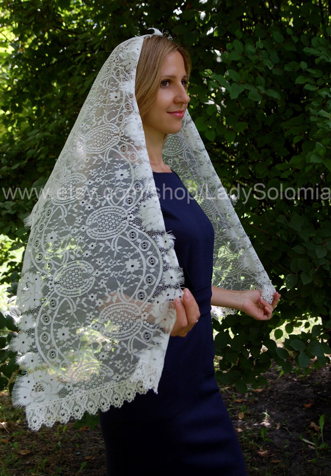 Catholic Covering, Light Ivory Bridal Scarf, Catholic Chapel Veil ...
