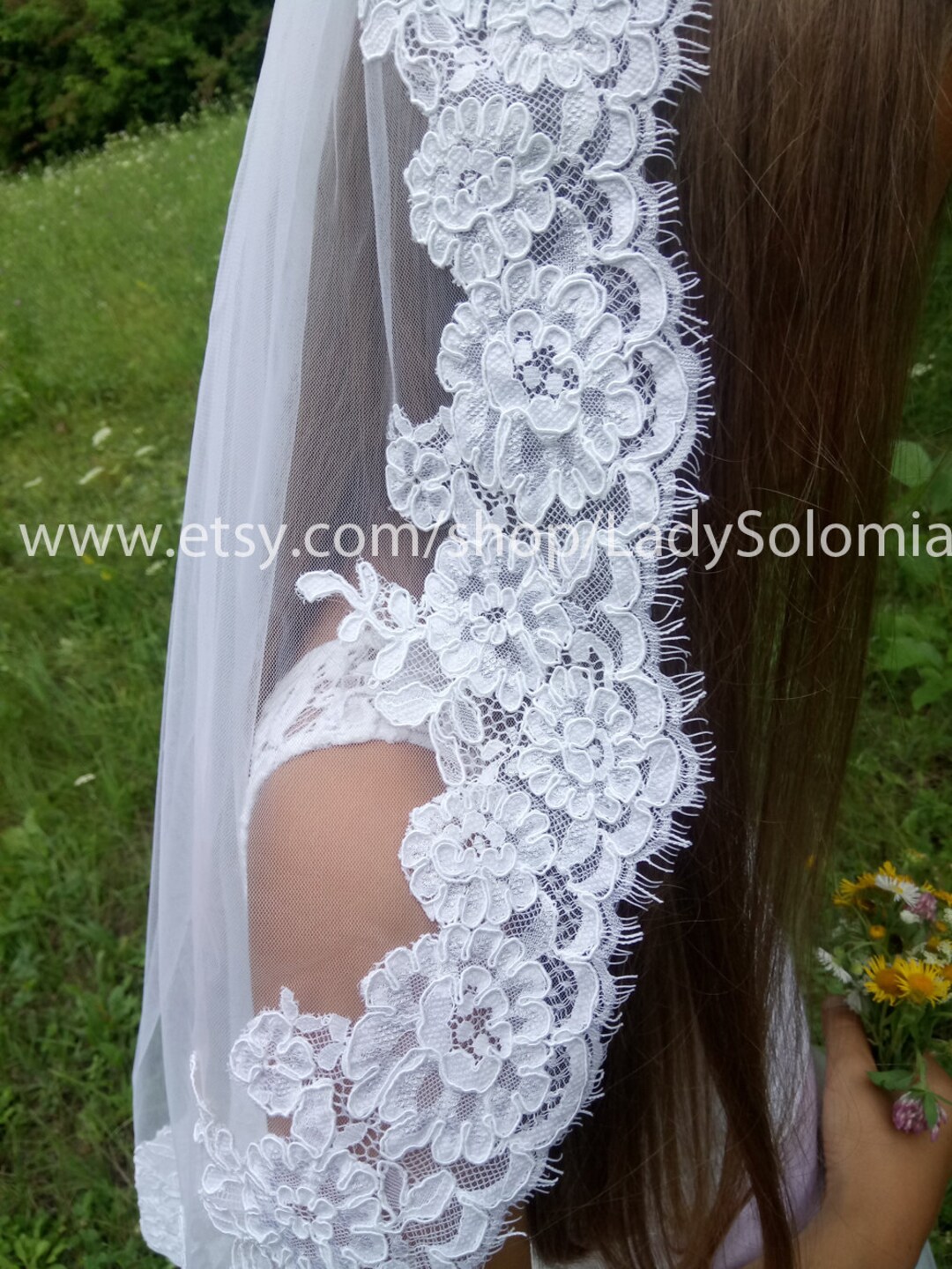 First Communion Veil Lace Communion Veil Flower Girl Veils - Etsy