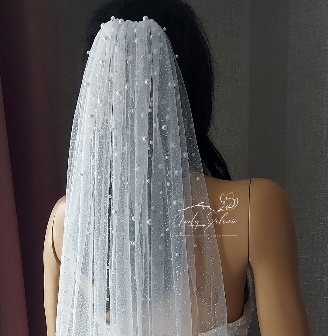 Glitter Pearls Veil Shimmer Pearls Veil Sparkle Pearl Veil Pearls ...