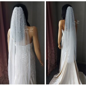 Glitter Pearls Veil Shimmer Pearls Veil Sparkle Pearl Veil Pearls Bridal Veil Pearl Wedding Veil ...